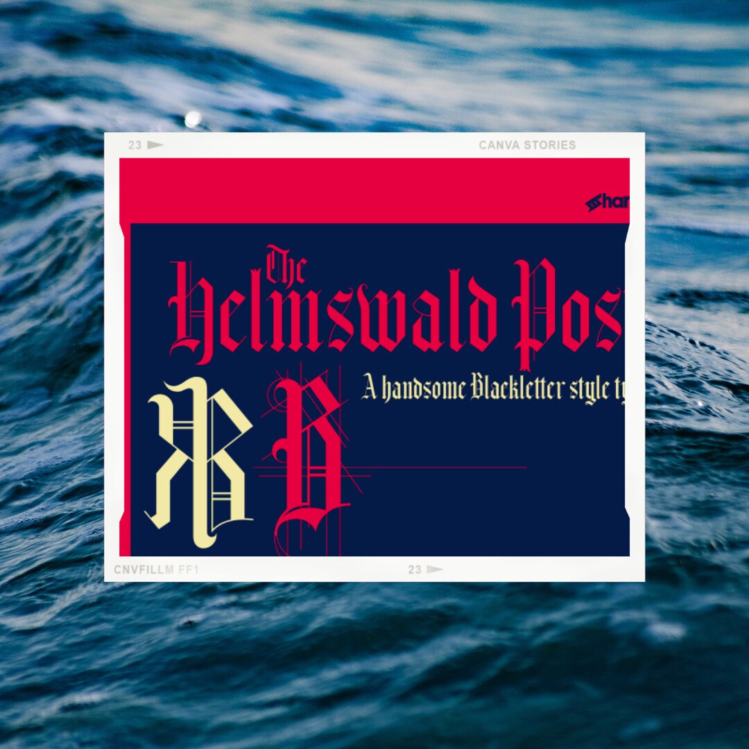 Helmswald Post Tattoo Font, Blackletter Font, Custom Font, Calligraphy ...