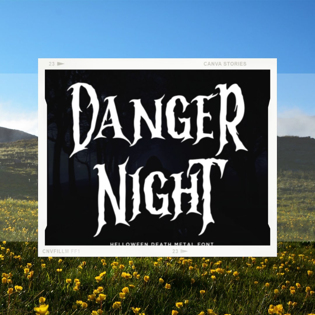 Danger Night Font Bold Font, Canva Fonts, Procreate Fonts, Wedding ...