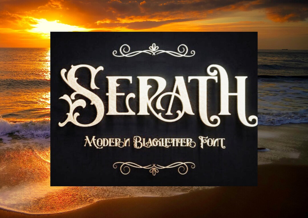 Serah Font Halloween Quirky Font, Handwritten Font, Black Letter Font ...