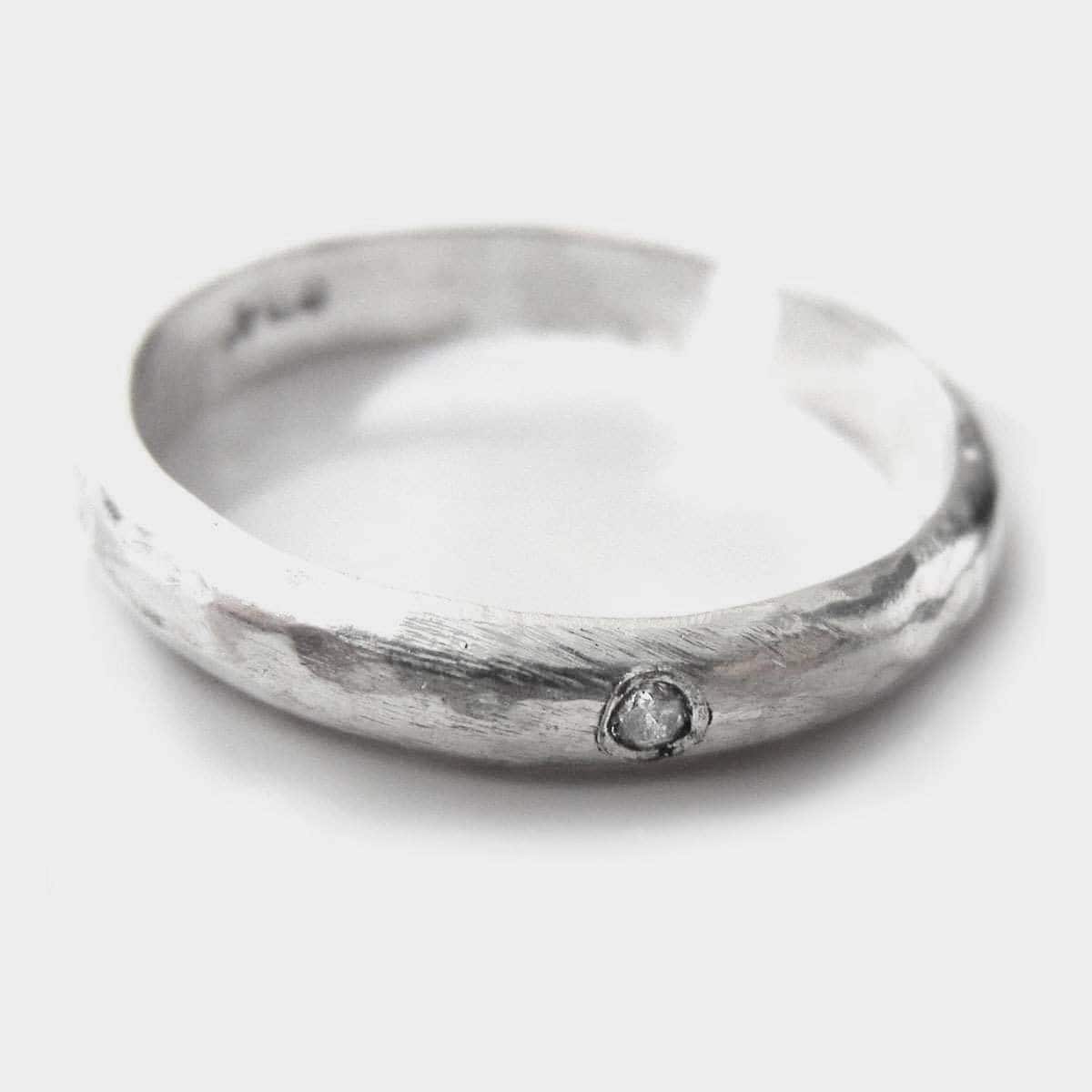 Mens Wedding Ring Sterling Silver, Mens Wedding Band, Minimalist ...