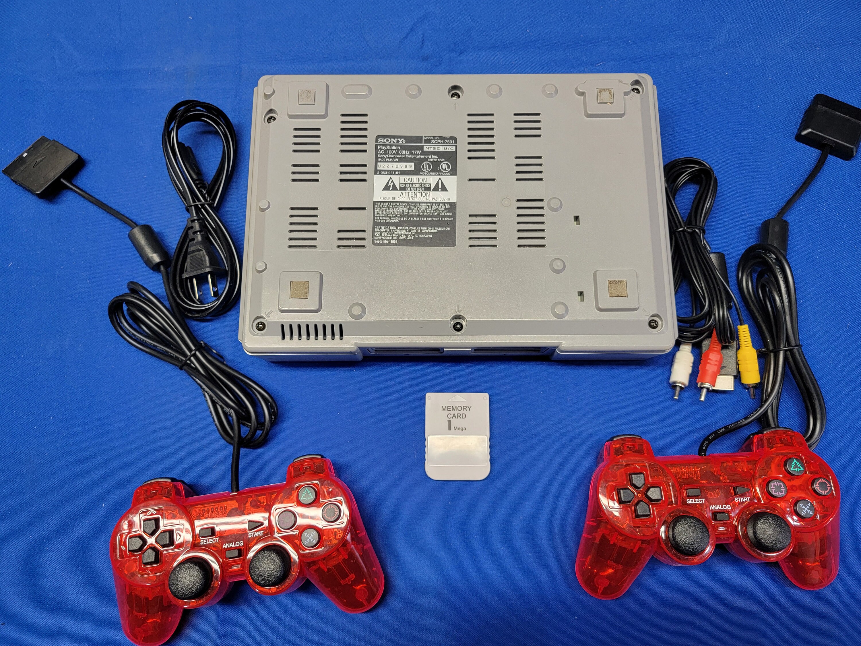 Playstation 1 PS One PSX PS1 Console SCPH-7501 With New Memory Card ...