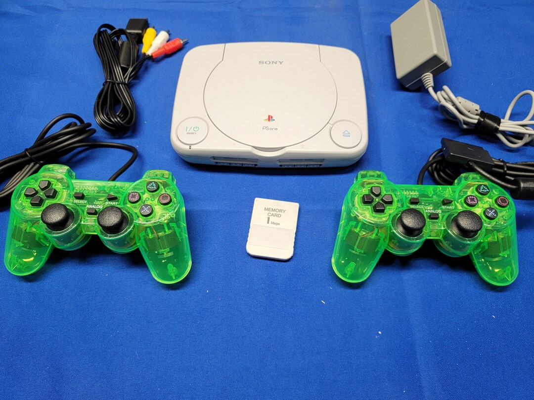 Playstation 1 PS One PSX PS1 Mini Console SPCH-101 With 2 Controllers ...