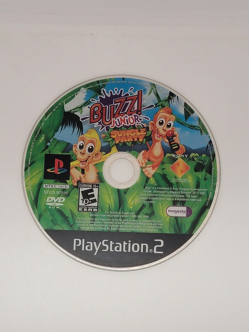 Buzz Junior Jungle Party Playstation 2 PS2 Game 30-day Warranty - Etsy
