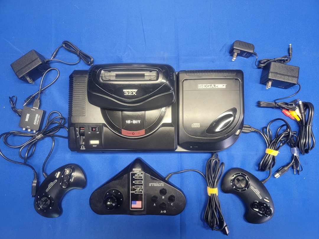Sega Genesis High Definition Graphics Model 1 Tower of Power Sega Cd Sega 32X HDMI Converter ...