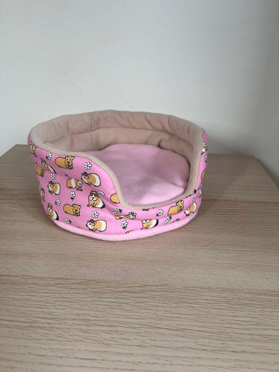 Pink Guinea Pig Fleece Cuddle Cup Bed With Removable Pee Pad - Etsy UK