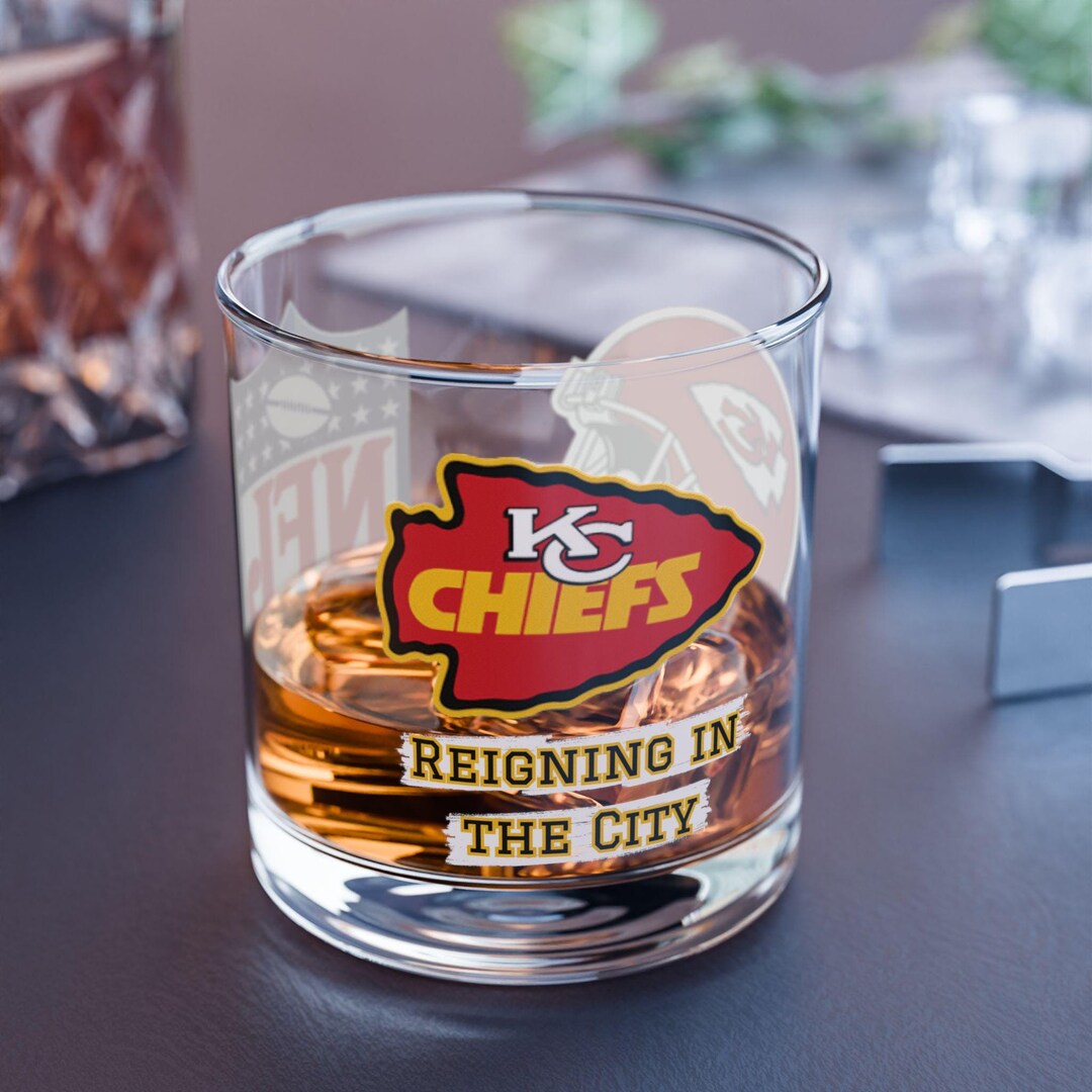 NFL Kansas City Chiefs Bar Glass Unique Fan Gear for Whiskey ...