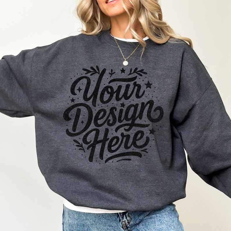 Gildan 18000 Sweatshirt Mockup, Christmas Holiday Design (PNG) - Etsy