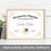 Graduation Certificate, High School Diploma, Graduation Diploma, Gold ...
