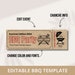 Editable BBQ Ticket Template, Custom BBQ Ticket Invitation, Custom ...