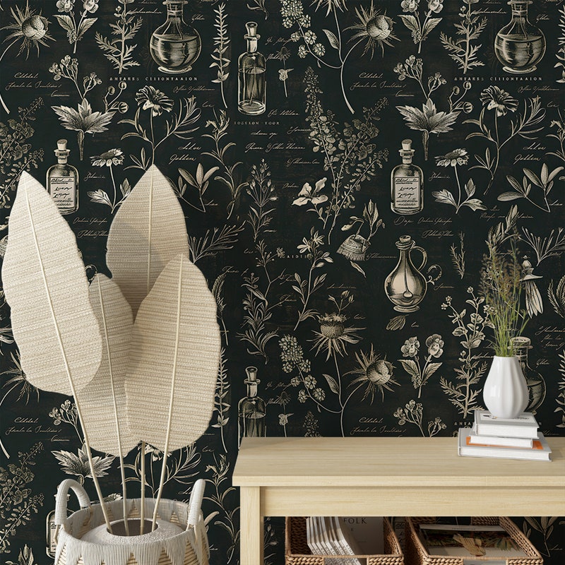 Apothecary Wallpaper - Etsy