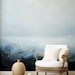 Abstract Blue Ocean Wallpaper, Soft Blue Ombre Wall Mural, Peel and ...