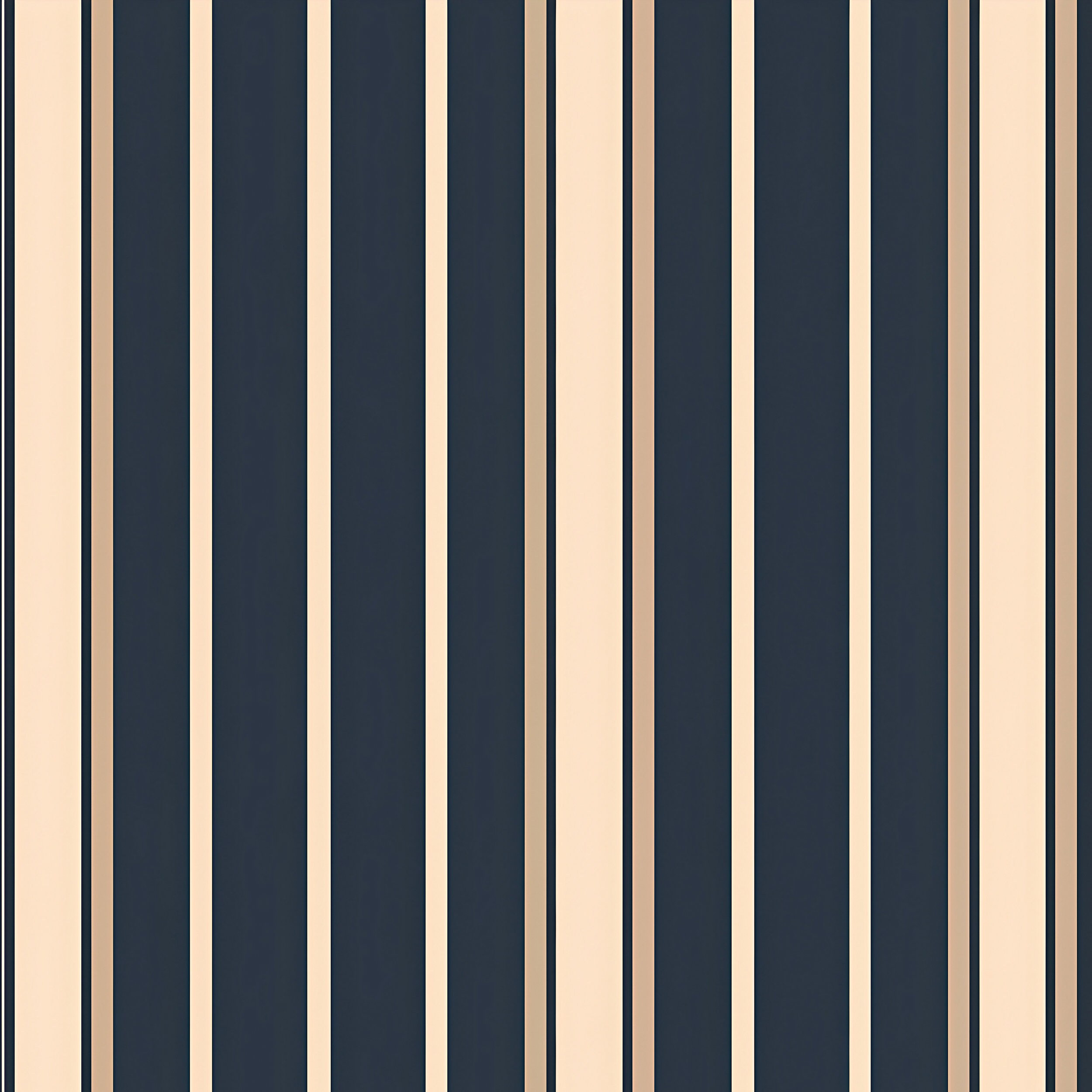 Navy Blue and Beige Striped Wallpaper, Classic Striped Wallpaper, Peel ...