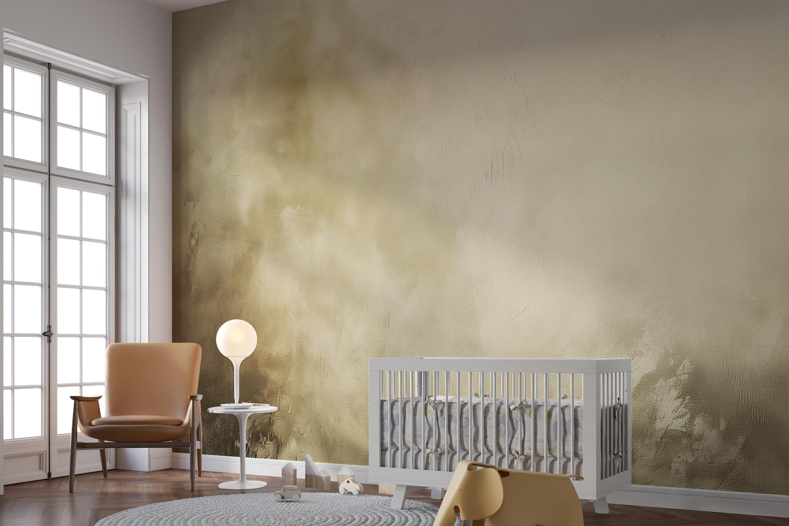 Beige Ombre Wall Mural, Minimalist Plaster Wallpaper, Peel and Stick ...
