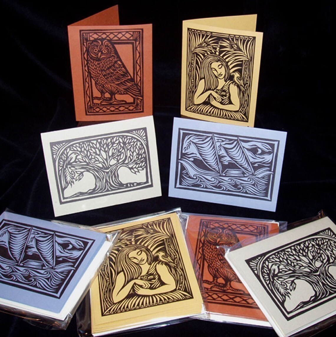 6 Card Set- Tree of Life Note Cards - Etsy