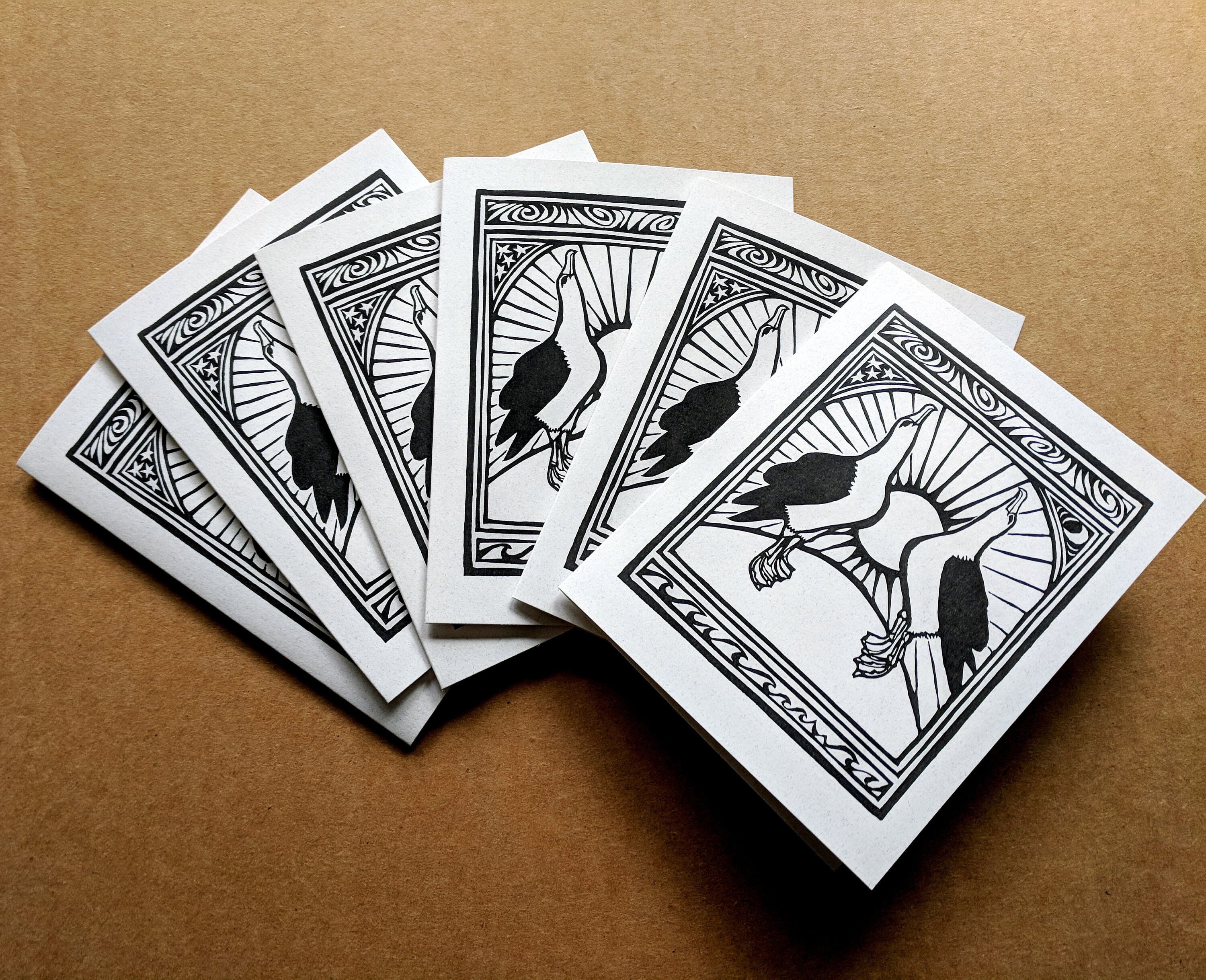 6 Card Set the Dance Albatross Note Cards - Etsy