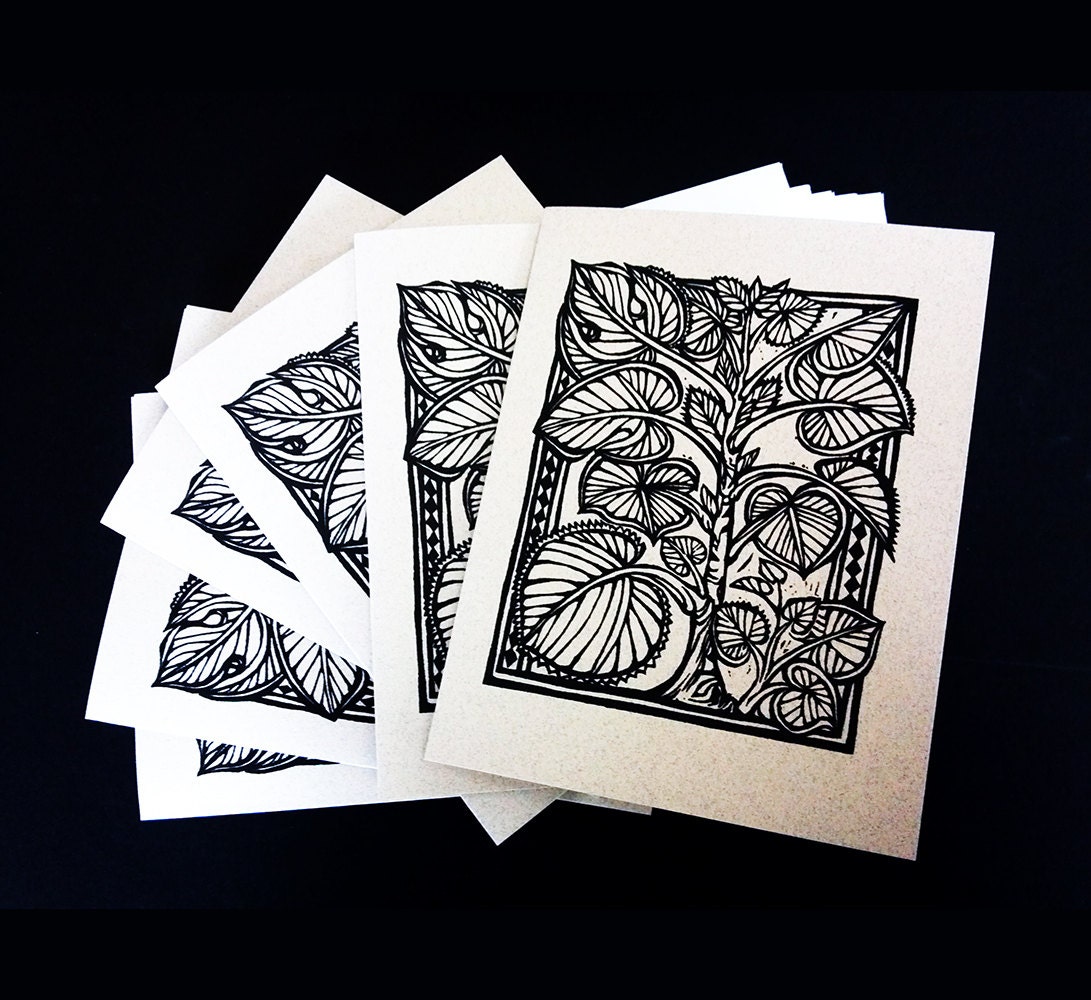 6 Card Set- Wauke Note Cards - Etsy