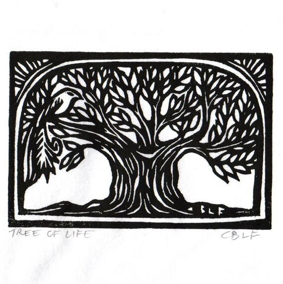 Tree of Life Original Hand-pulled Block Print - Etsy