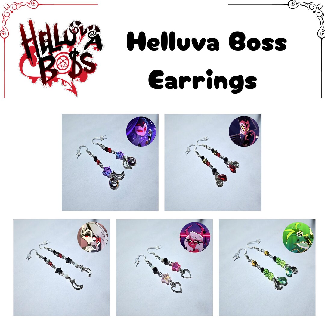 Boucles d'oreilles Boss Helluva Stolas Blitzo Loona Verosika Mammon ...