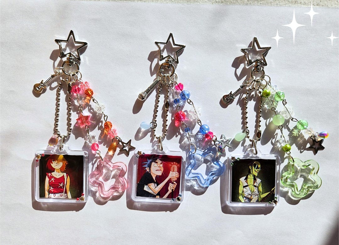 Gorillaz "tranz" Keychains | Tranz the Now Now Album 2D Noodle Ace ...