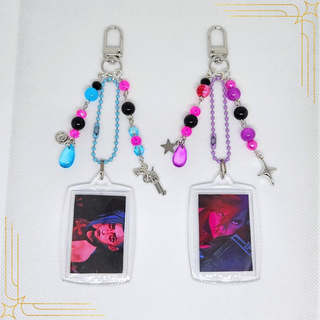 Jinx and Vi Keychains | Arcane League of Legends | Matching Y2k 00s ...