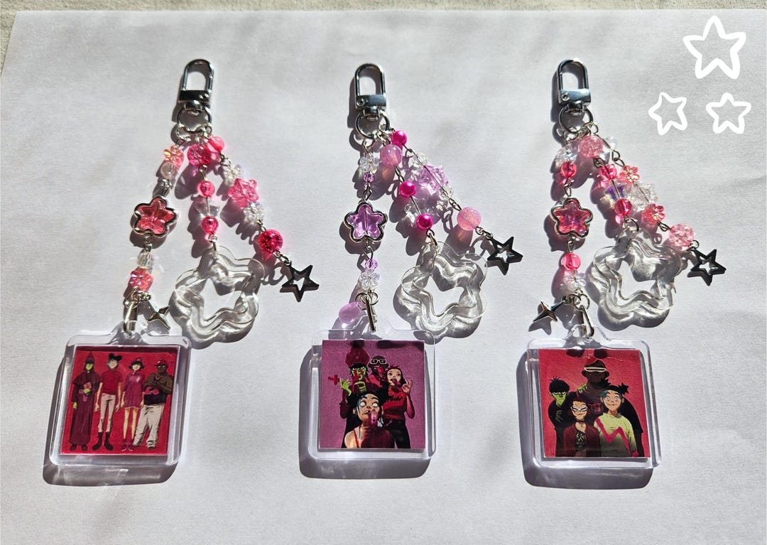 Gorillaz Cracker Island Keychains | 2D Murdoc Noodle Russell | Y2k ...
