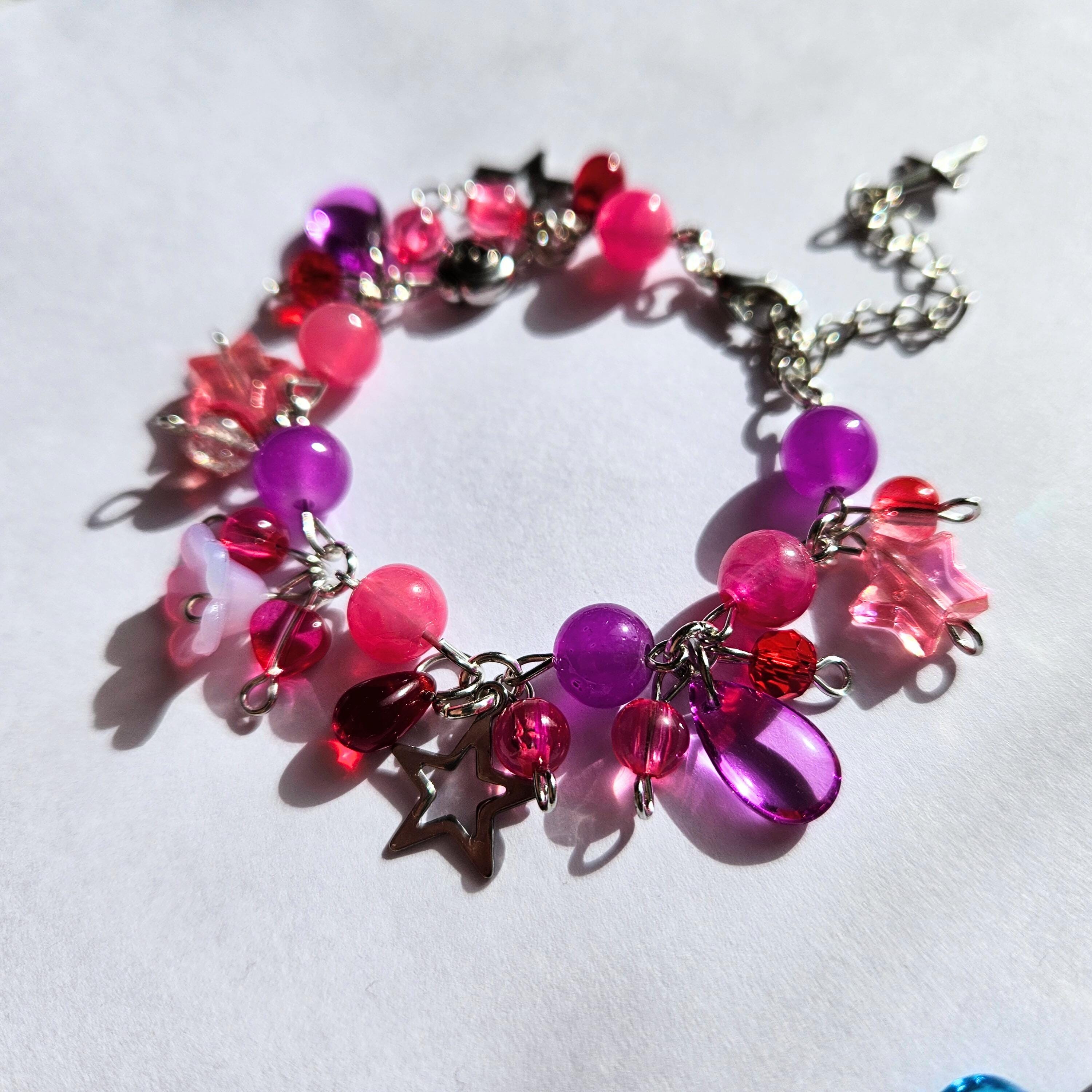 Vi and Jinx Matching Charm Bracelets | Arcane | Y2k Handmade | Please ...