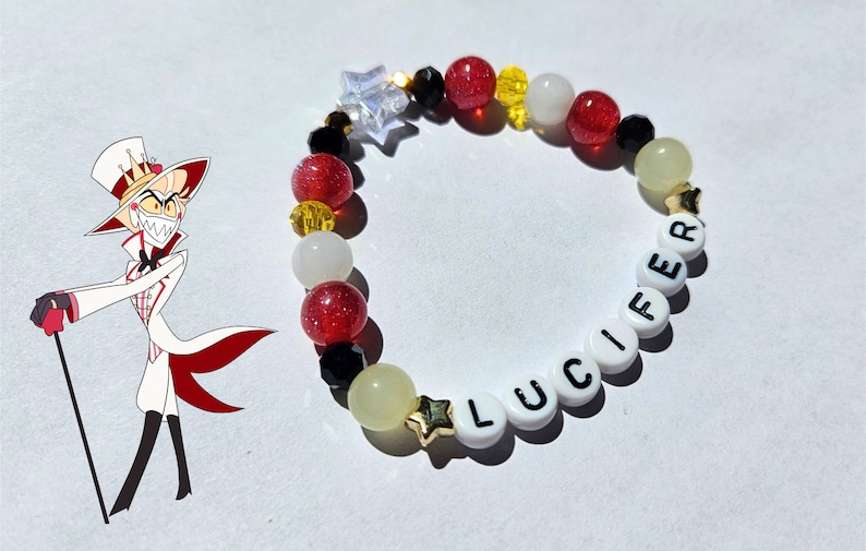 Hazbin Hotel Bracelets Alastor Lucifer Husk Angel Dust Sir Pentious ...