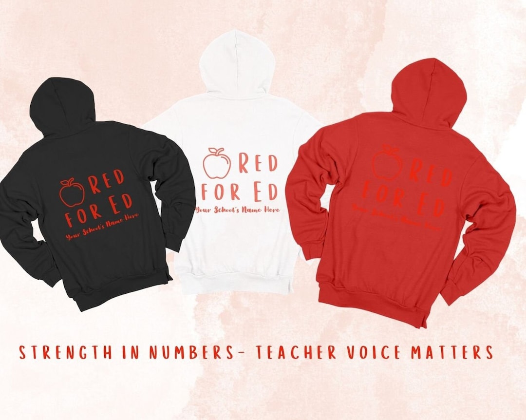 Customizable Teacher Shirt-proud Public School Teacher Wear Red for Ed ...