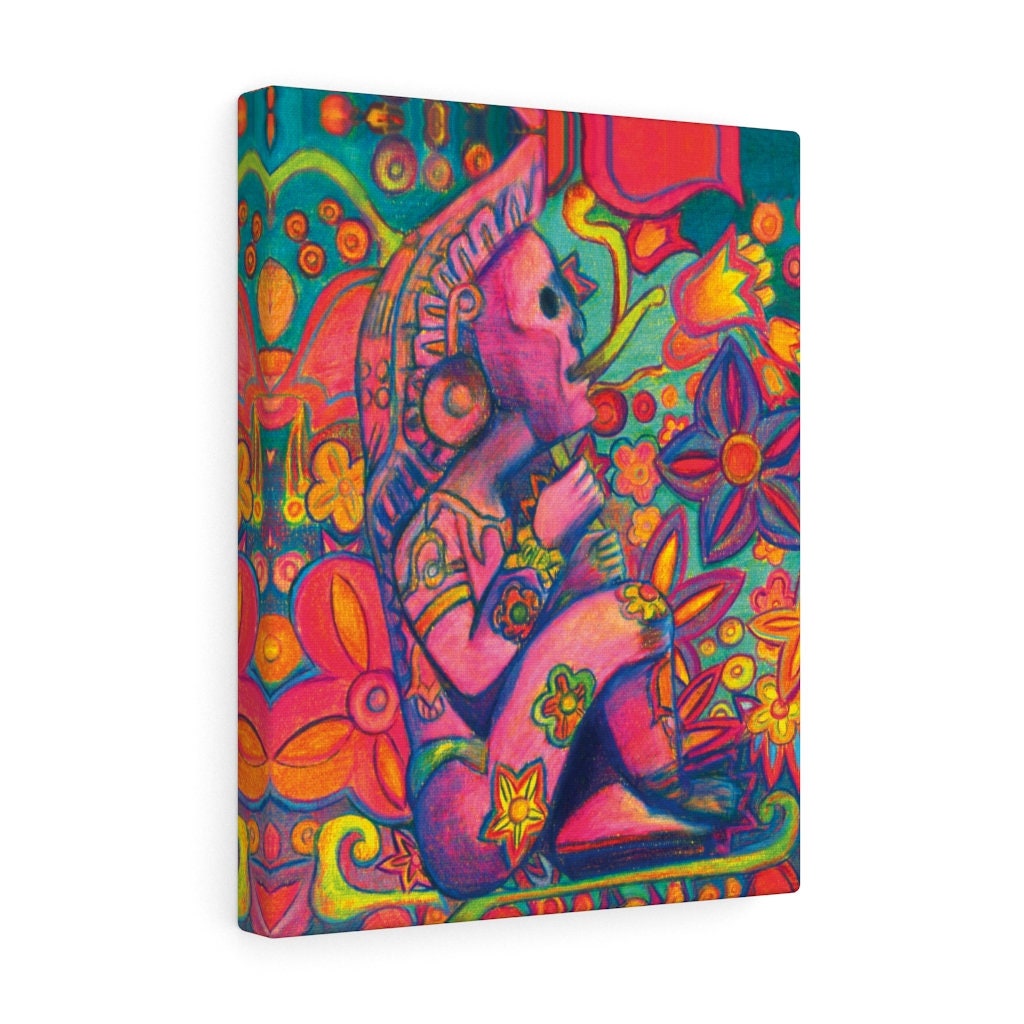 Xochipilli Aztec God Rainbow Floral Pattern Psychedelic Trippy - Etsy