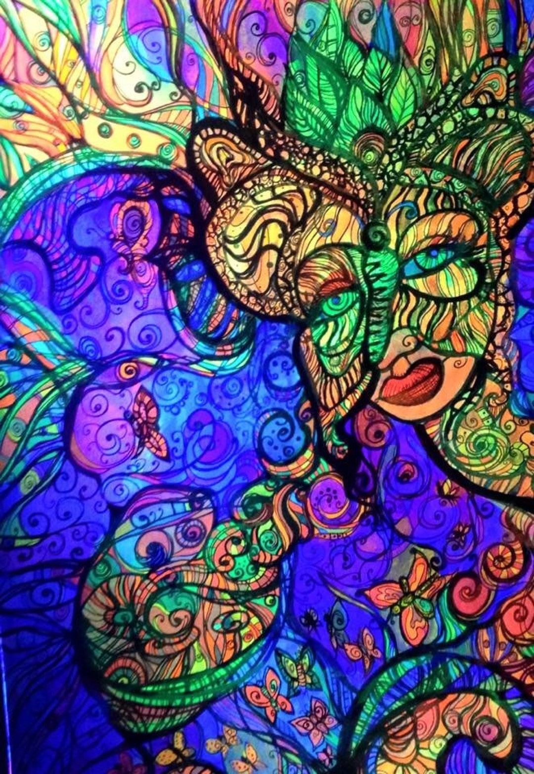 Butterfly Psychedelic Art Hippie Home Decor - Etsy