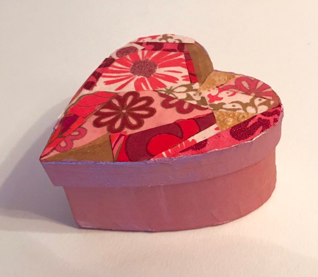 Valentines Day Heart Box Handmade Gift - Etsy