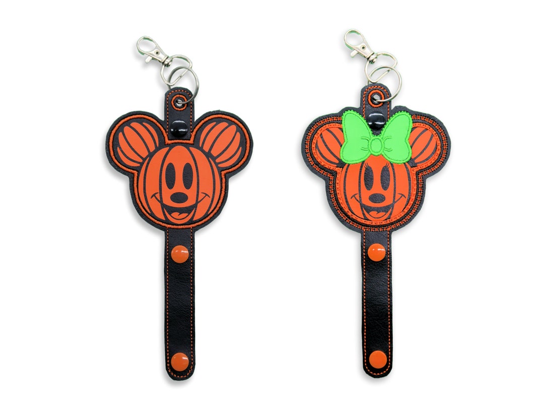 Pumpkin Face Mouse Head Inspired Mickey or Minnie Bow Ears Headband ...