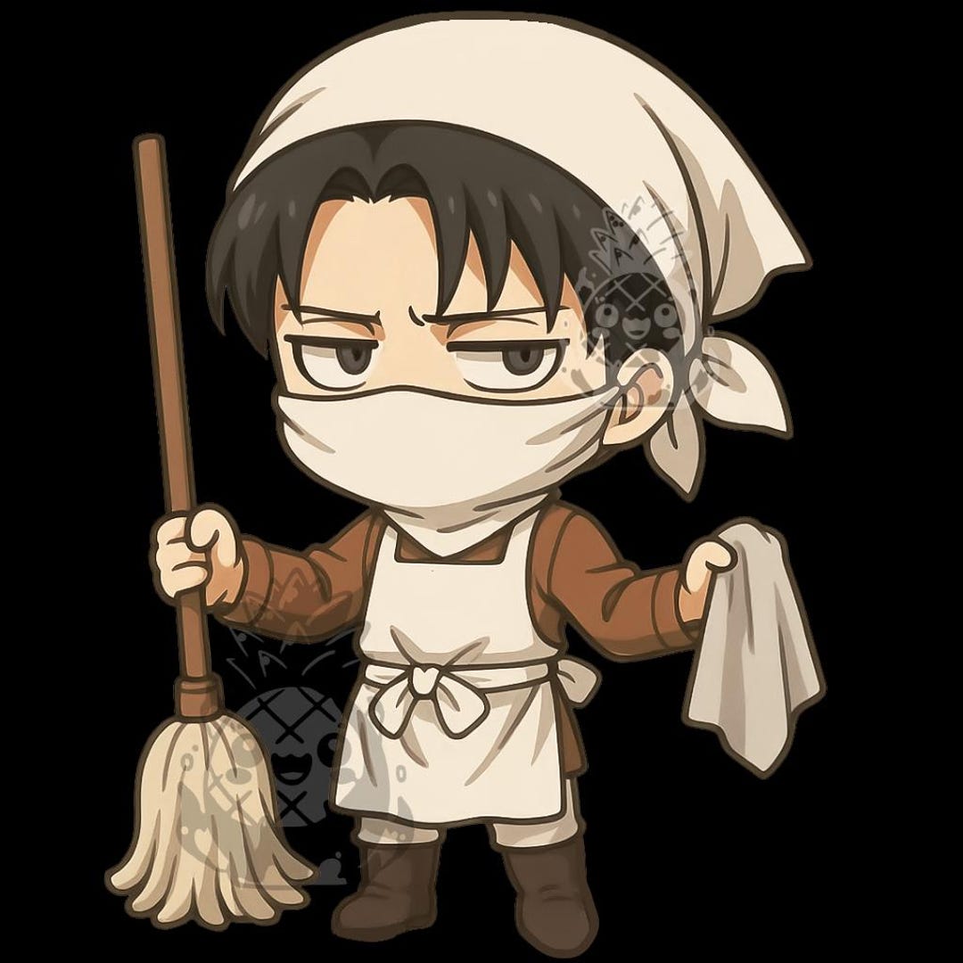 Anime Cleaning Character PNG - Digital Design Print File - for Laser ...