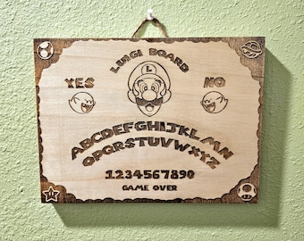 Luigi Board or Waluigi Board 8.7x4.5 Inch - Etsy