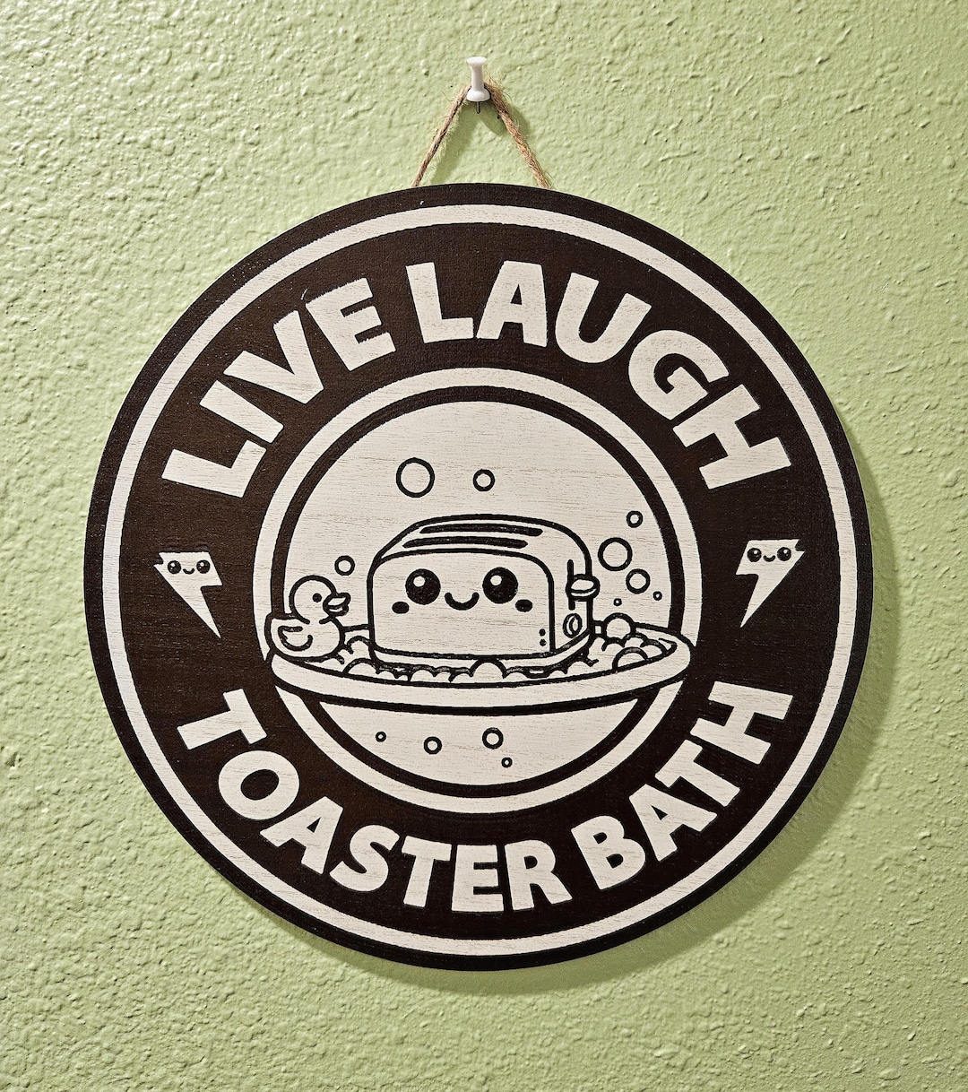 Live Laugh Toaster Bath Sign - Etsy