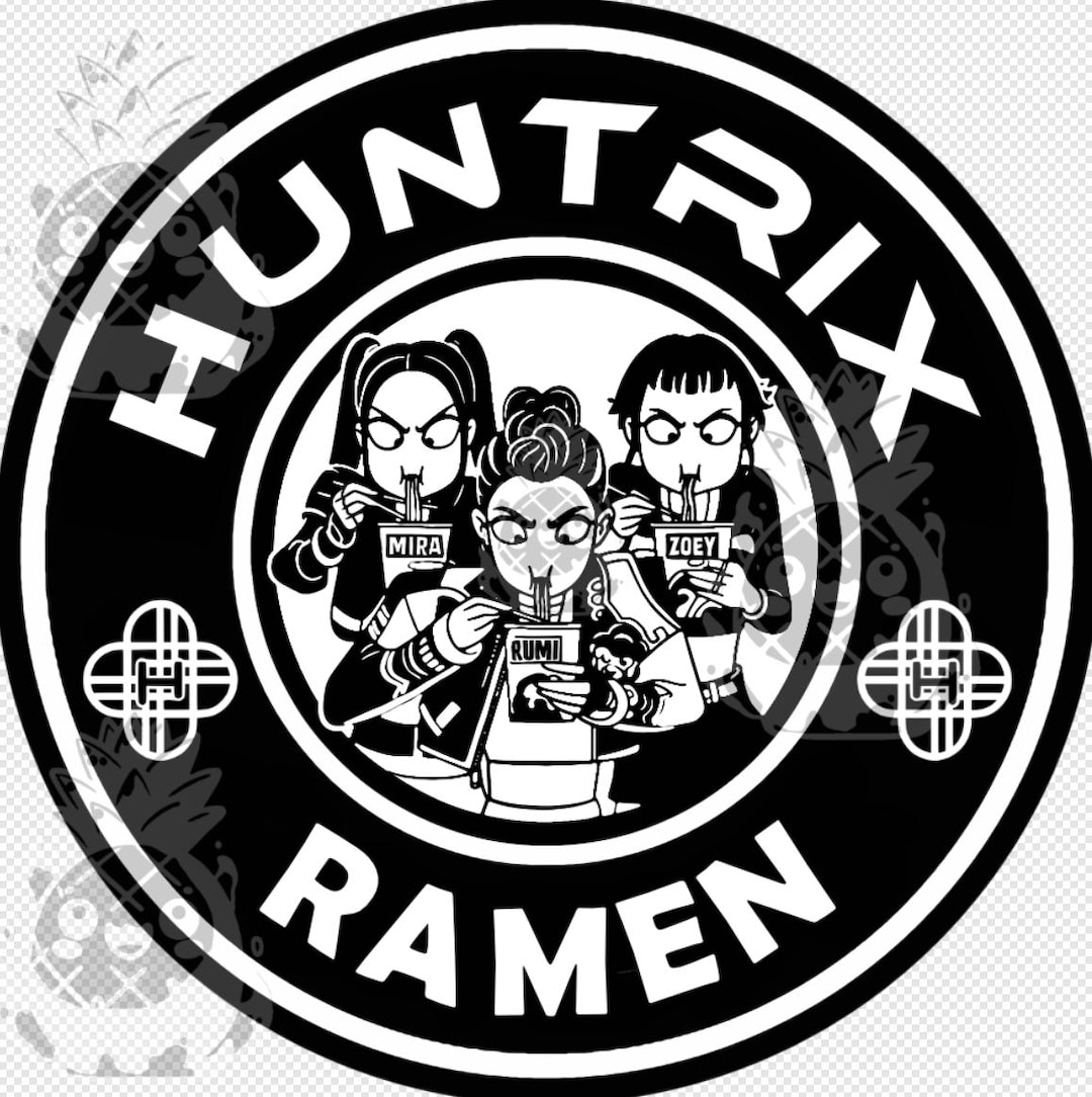 KPop Demon Hunters Huntrix Ramen Circle PNG - Digital Design Print File ...