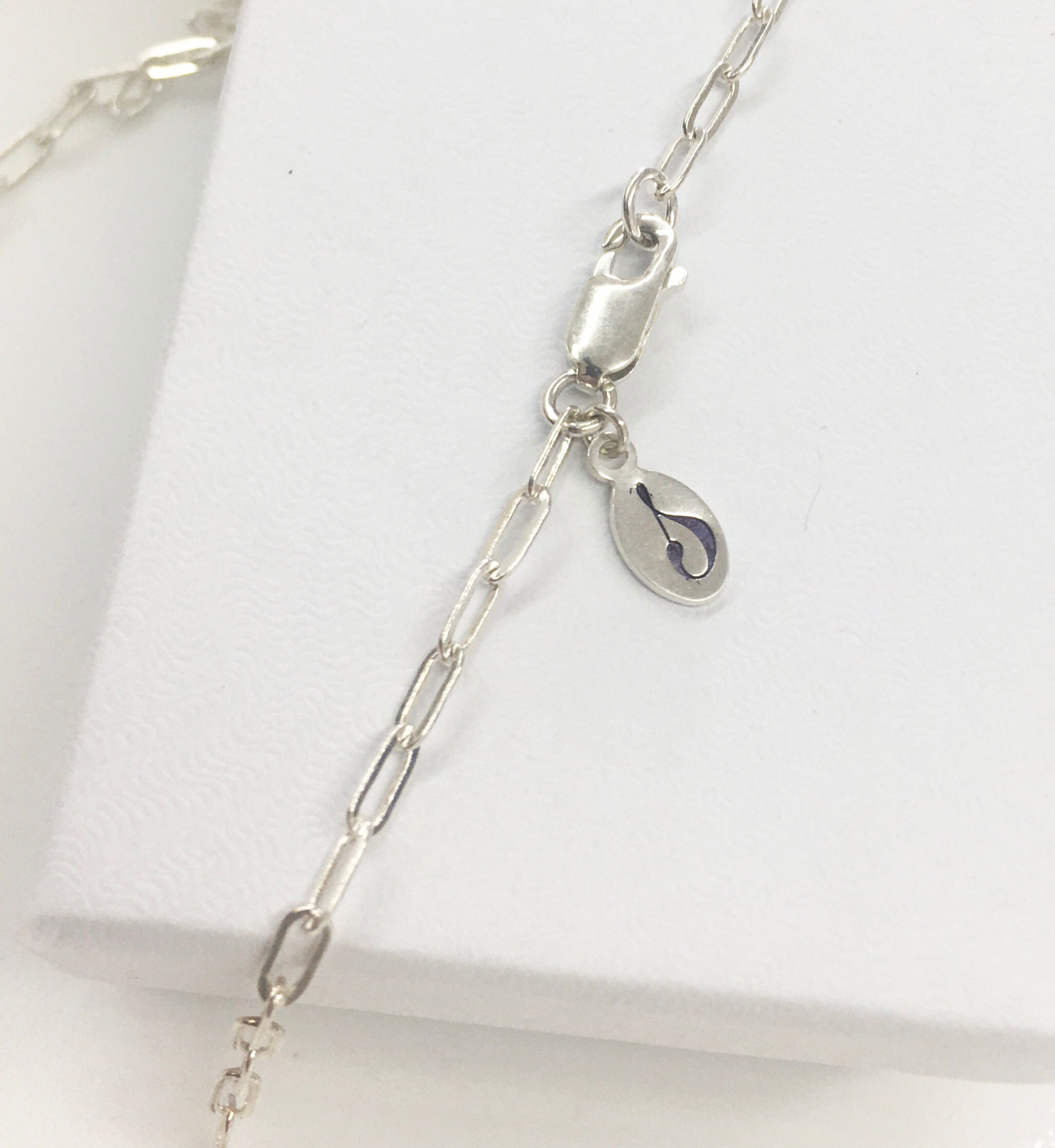 Sterling Silver Chain Necklace With RECTANGLE Links Modern | Etsy