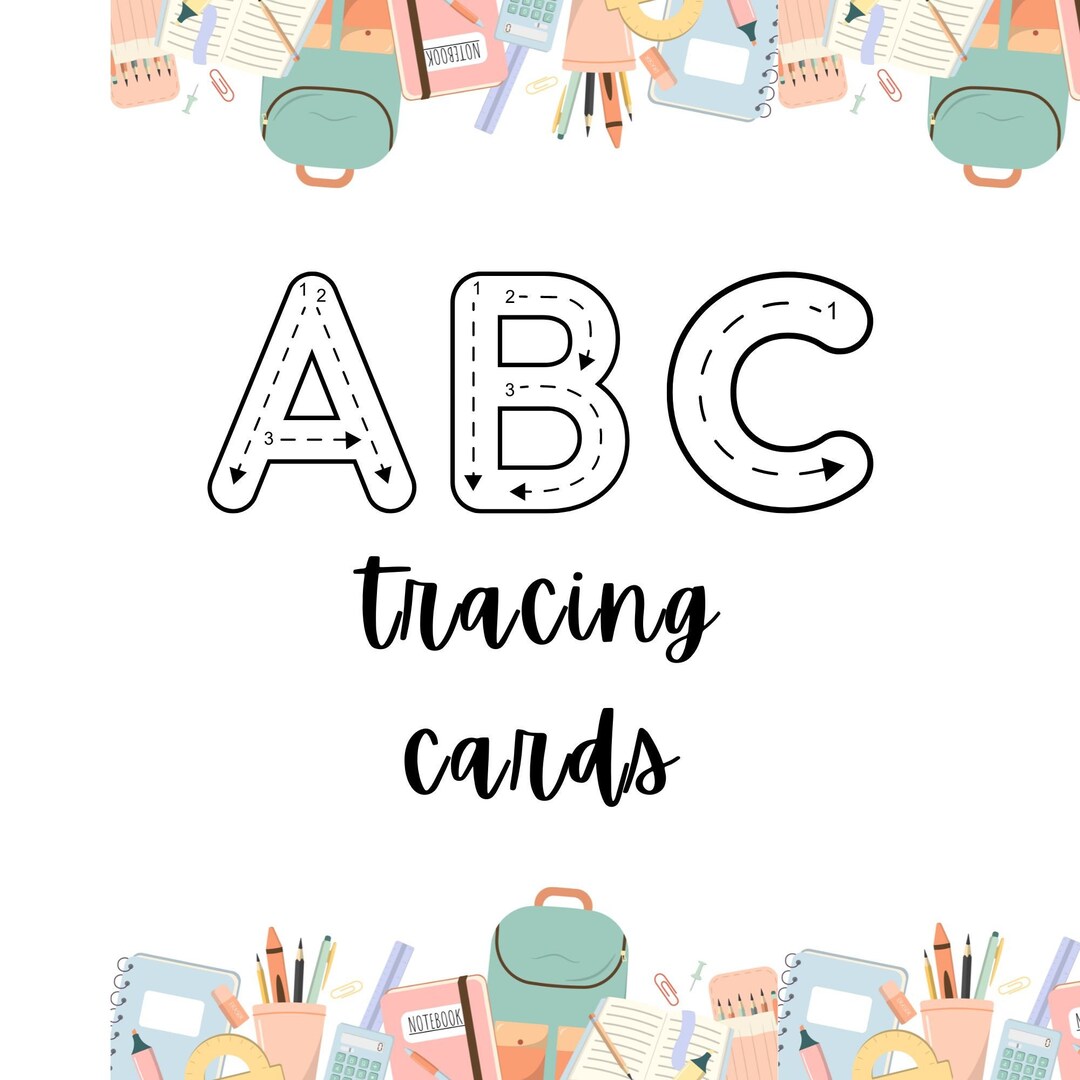 ABC Tracing Cards, Alphabet Tracing Cards: Animals Themed Alphabet ...