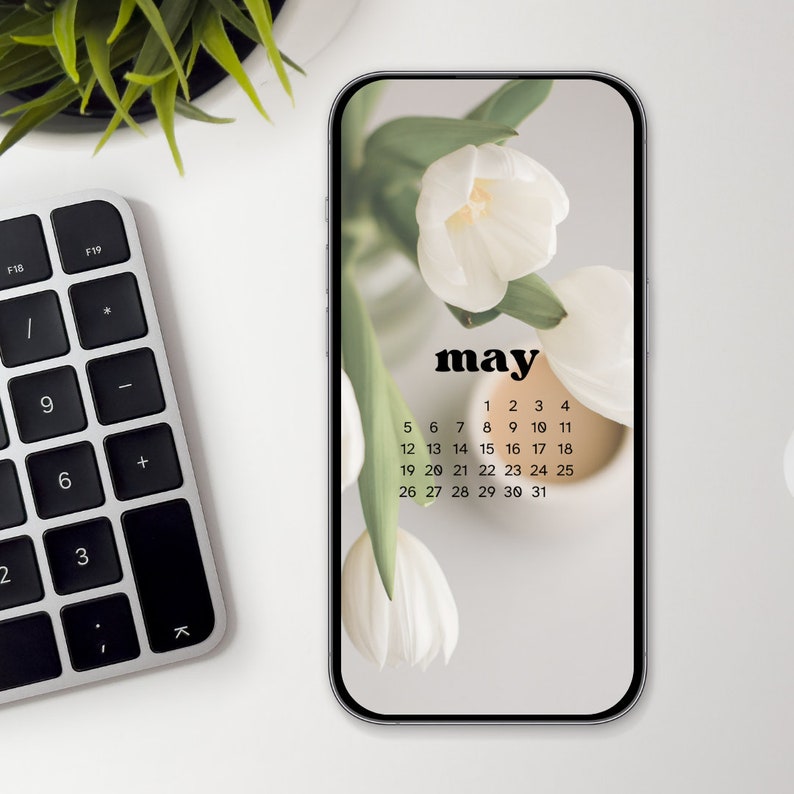 May 2024 iPhone Wallpapers | Monthly Calendar Backgrounds | Instant ...