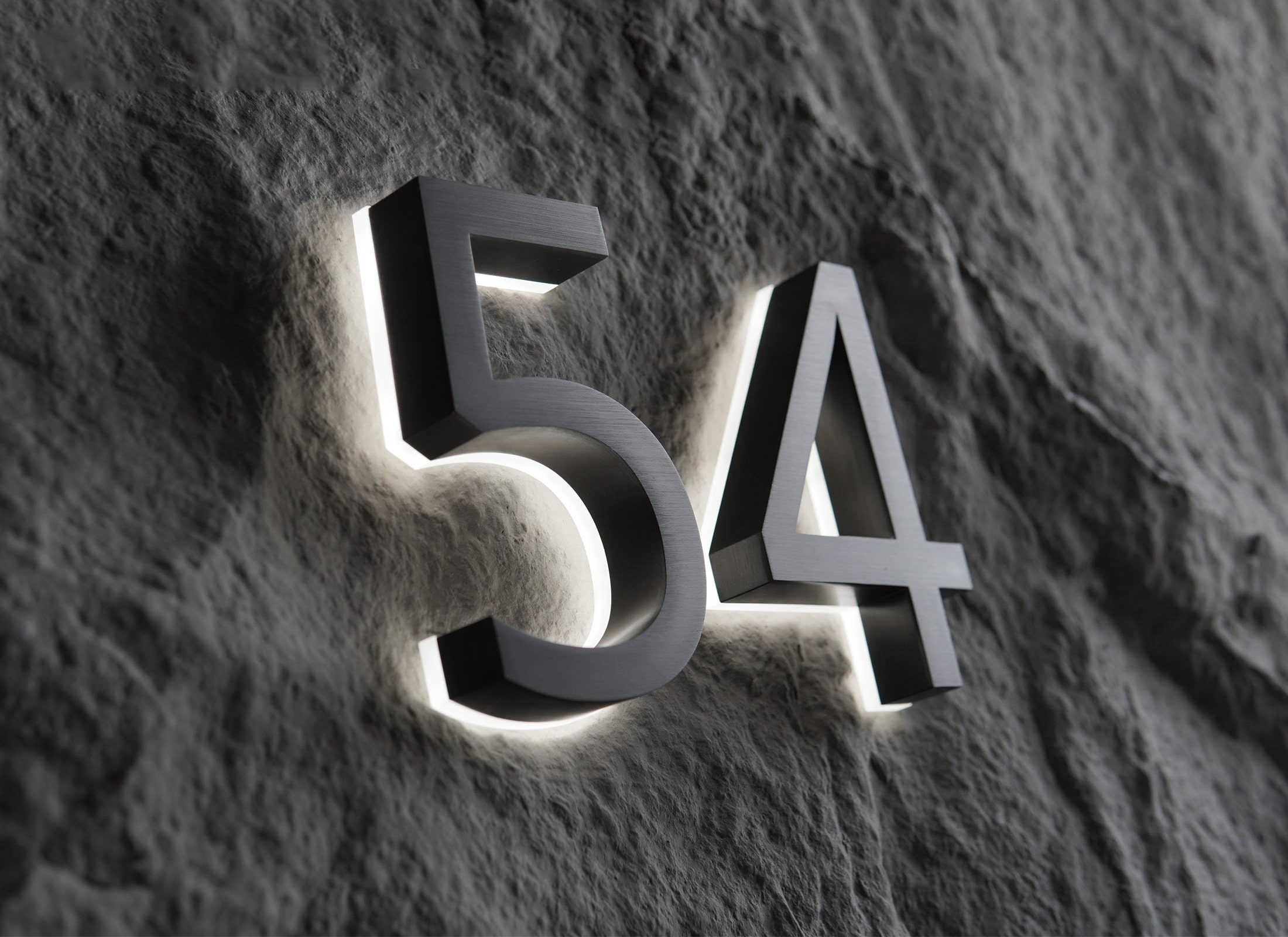LED Modern Backlit House Address Numbers,modern Decor House Number Sign ...