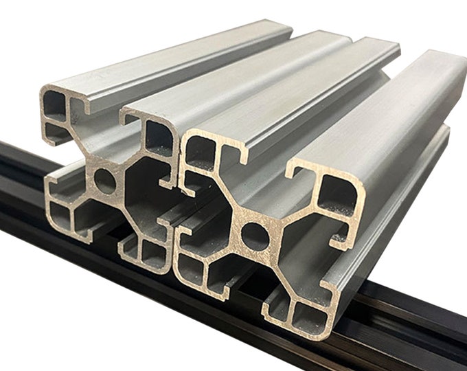 4040mm Euro Aluminum Extrusion Profiles Black & Silver, 100cm/39.37in ...