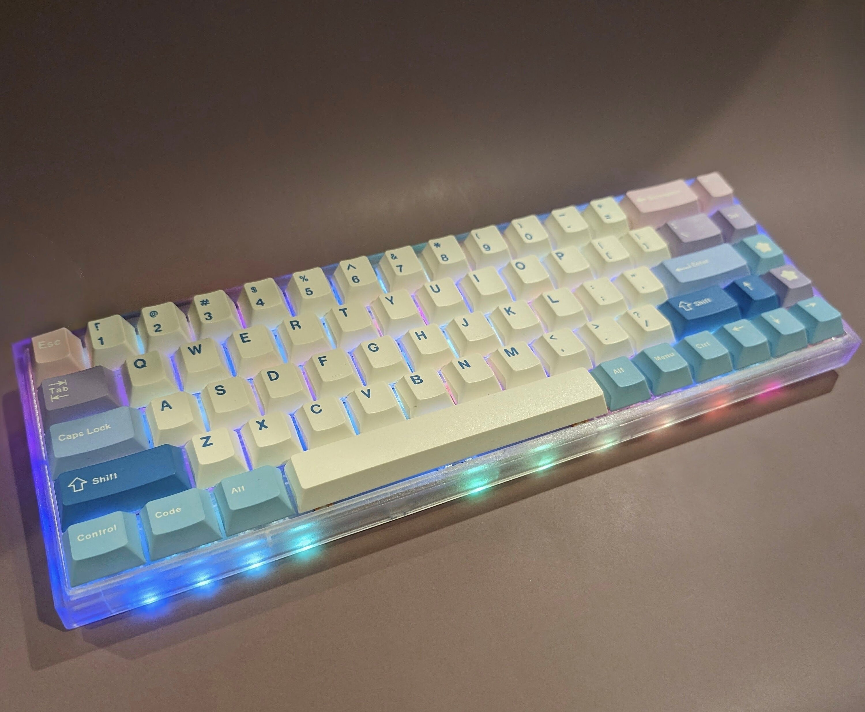 Fairy Themed Custom 65% Mechanical Keyboard Acrylic Transparent Case ...