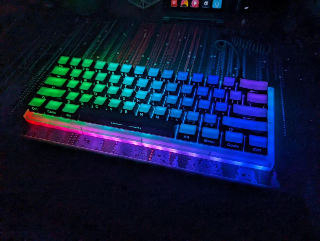 Custom Mechanical Keyboard Full RGB Womier K61 Acrylic With Crystal ...