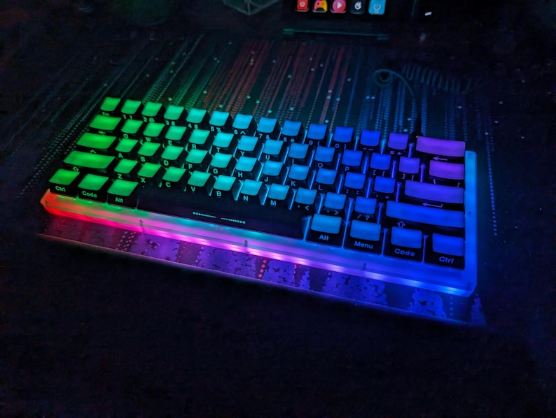 Custom Mechanical Keyboard Full RGB Womier K61 Acrylic With Crystal ...
