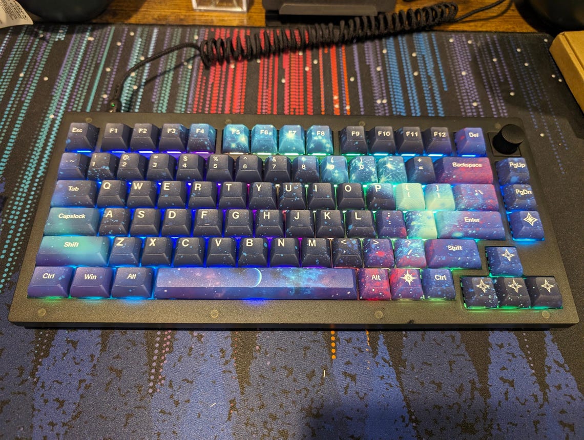 Starry Customized Keychron V1 Translucent 75% Mechanical Keyboard - Etsy