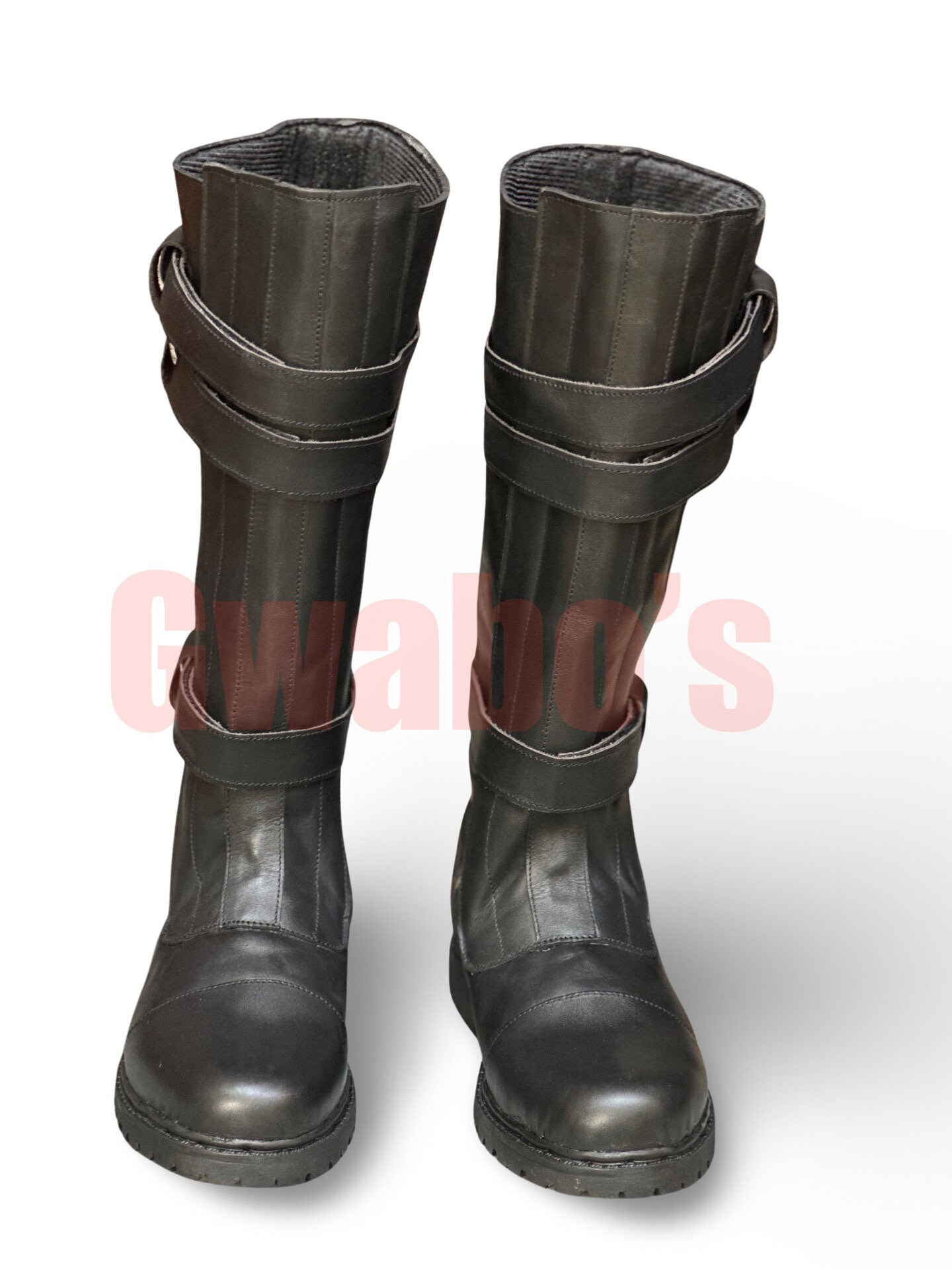 Black Anakin Skywalker Inspired Leather Boots Star Wars Cosplay ...