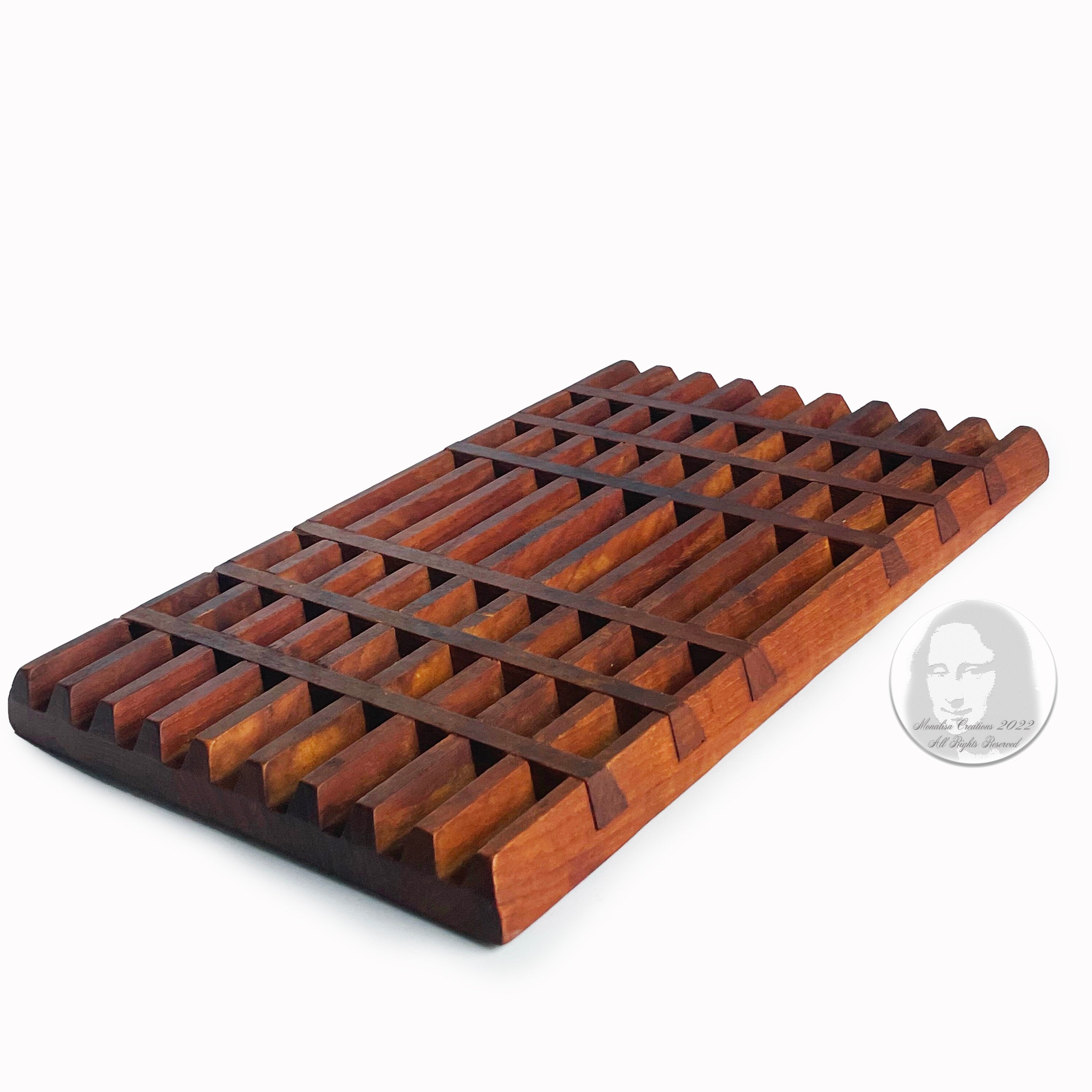 Vintage Dansk IHQ Teak Wood Trivet Danish Modern Jens Quistgaard Design ...
