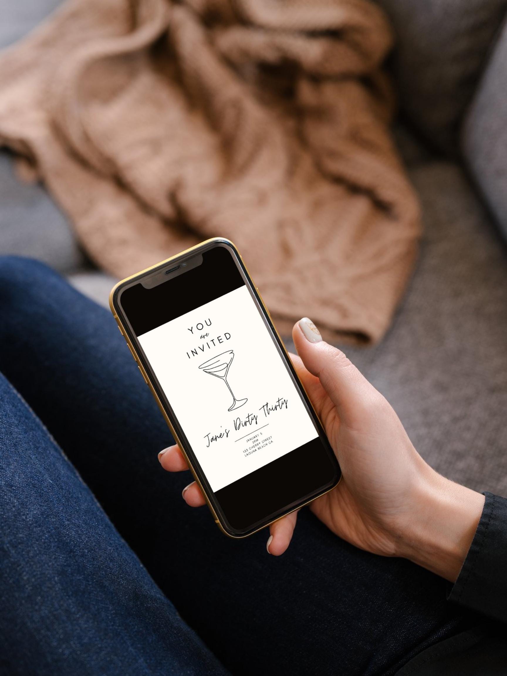 Dirty Thirty Digital Party Invitation - Etsy