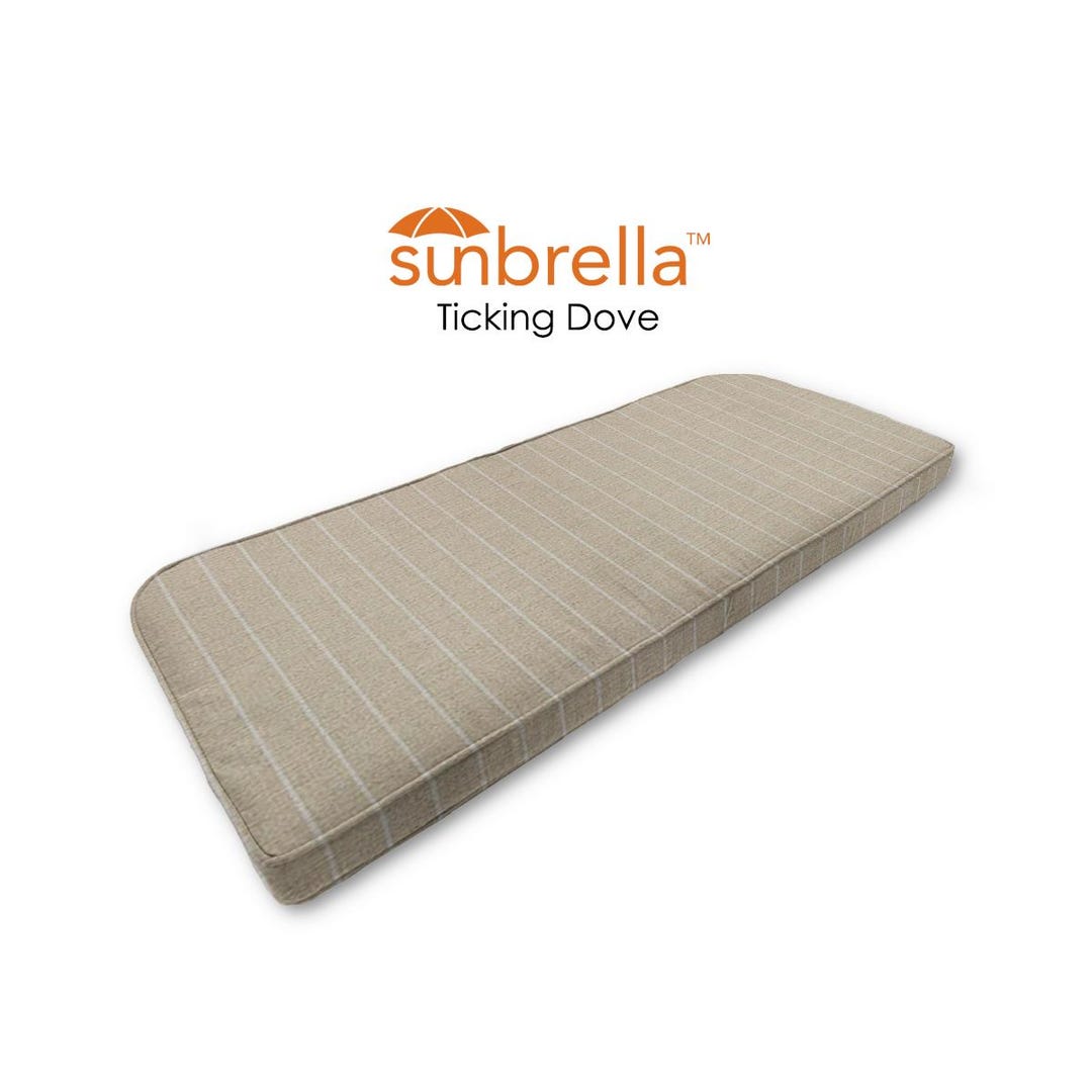 Outdoor Wicker Loveseat Bench Cushion Rounded Back Corners Sunbrella ...