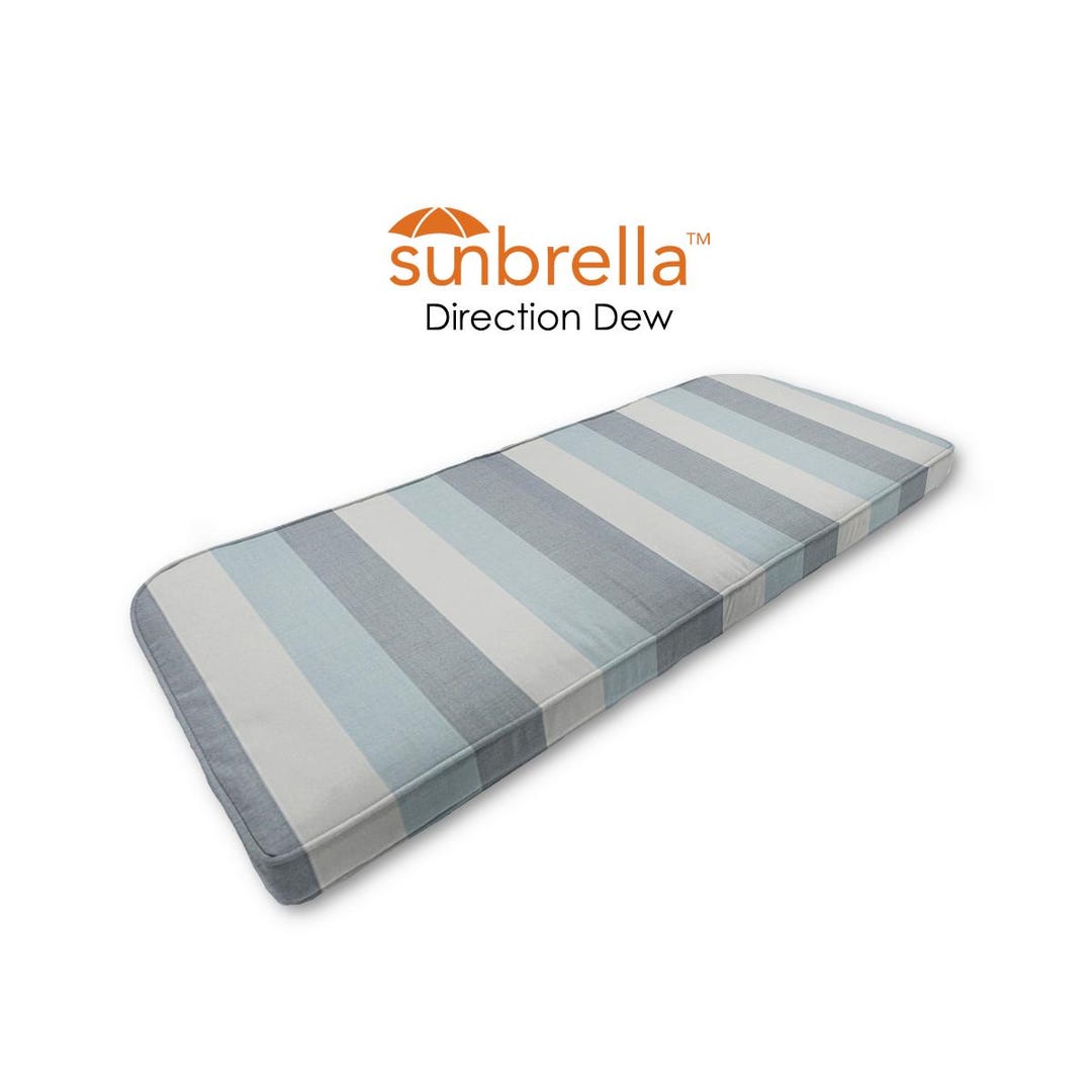 Outdoor Wicker Loveseat Bench Cushion Rounded Back Corners Sunbrella ...